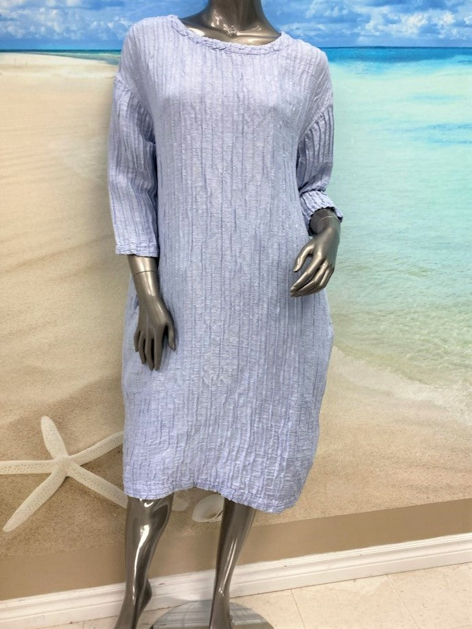 CRINKLED LAVENDER SILK LINEN SHIFT DRESS – Cest Naturel Boutique
